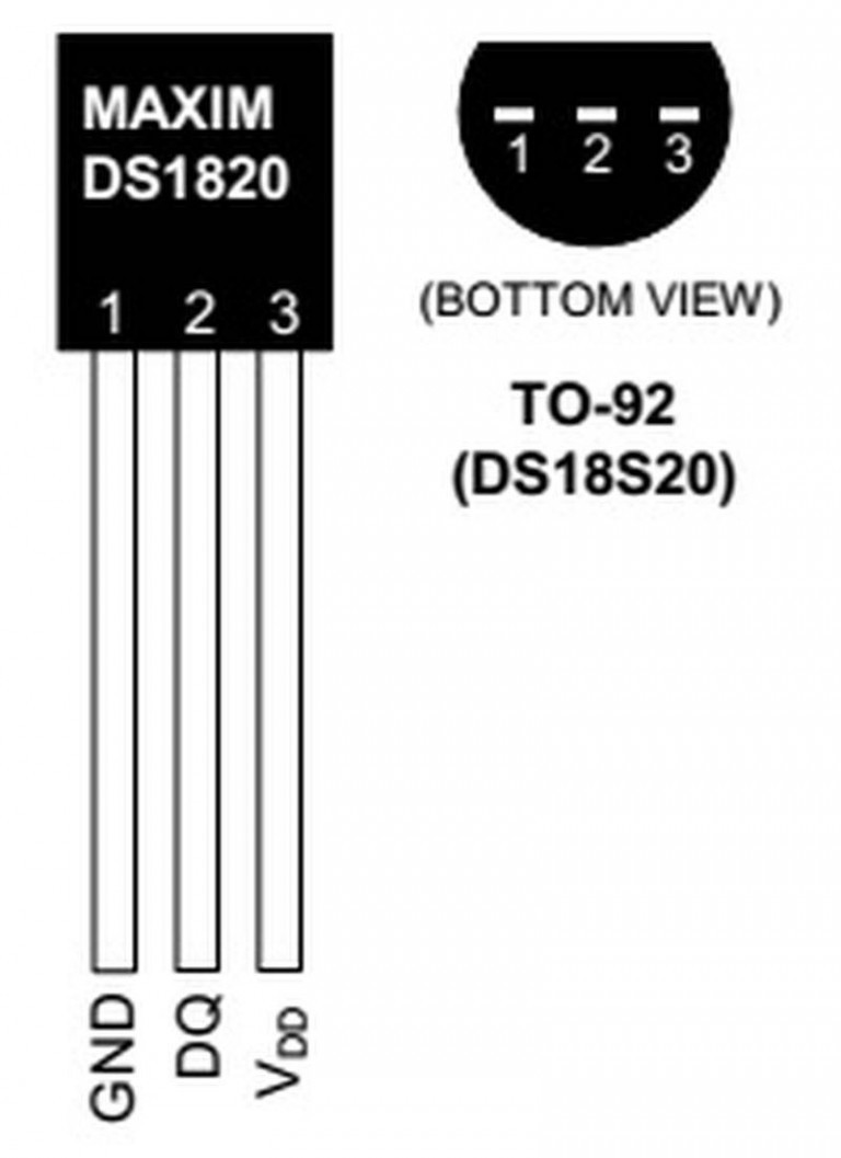 DS18B20 1-Wire Temperatursensor TO-92 - Ramser Elektrotechnik